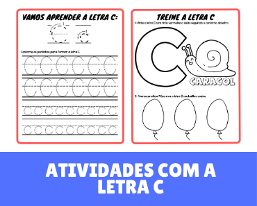 Atividades com a Letra C prontas para imprimir | Alunos e Professores