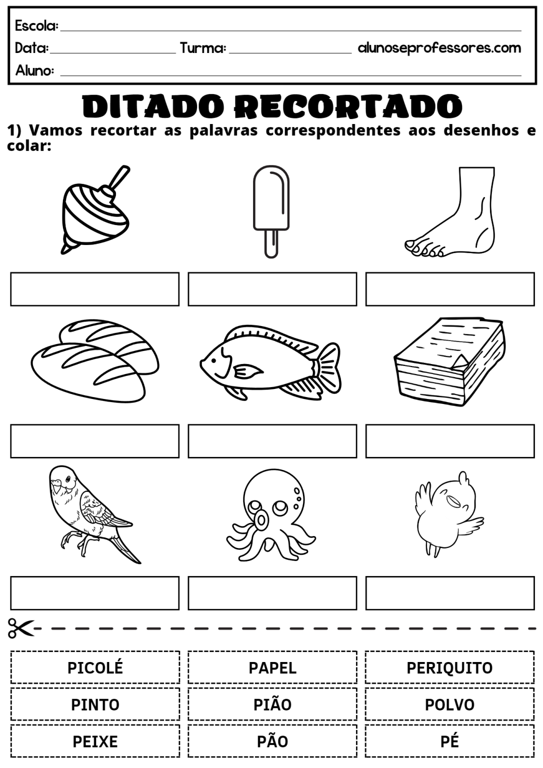 Atividades com a Letra P para imprimir | Alunos e Professores