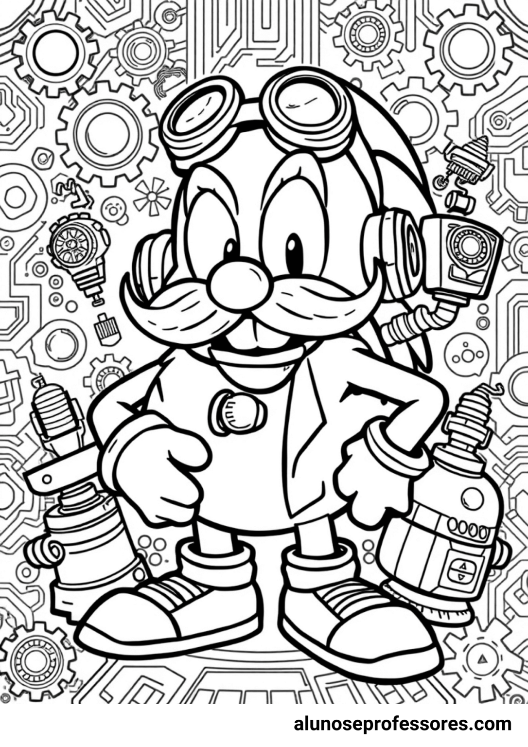 Desenhos do Sonic para imprimir e colorir | Alunos e Professores