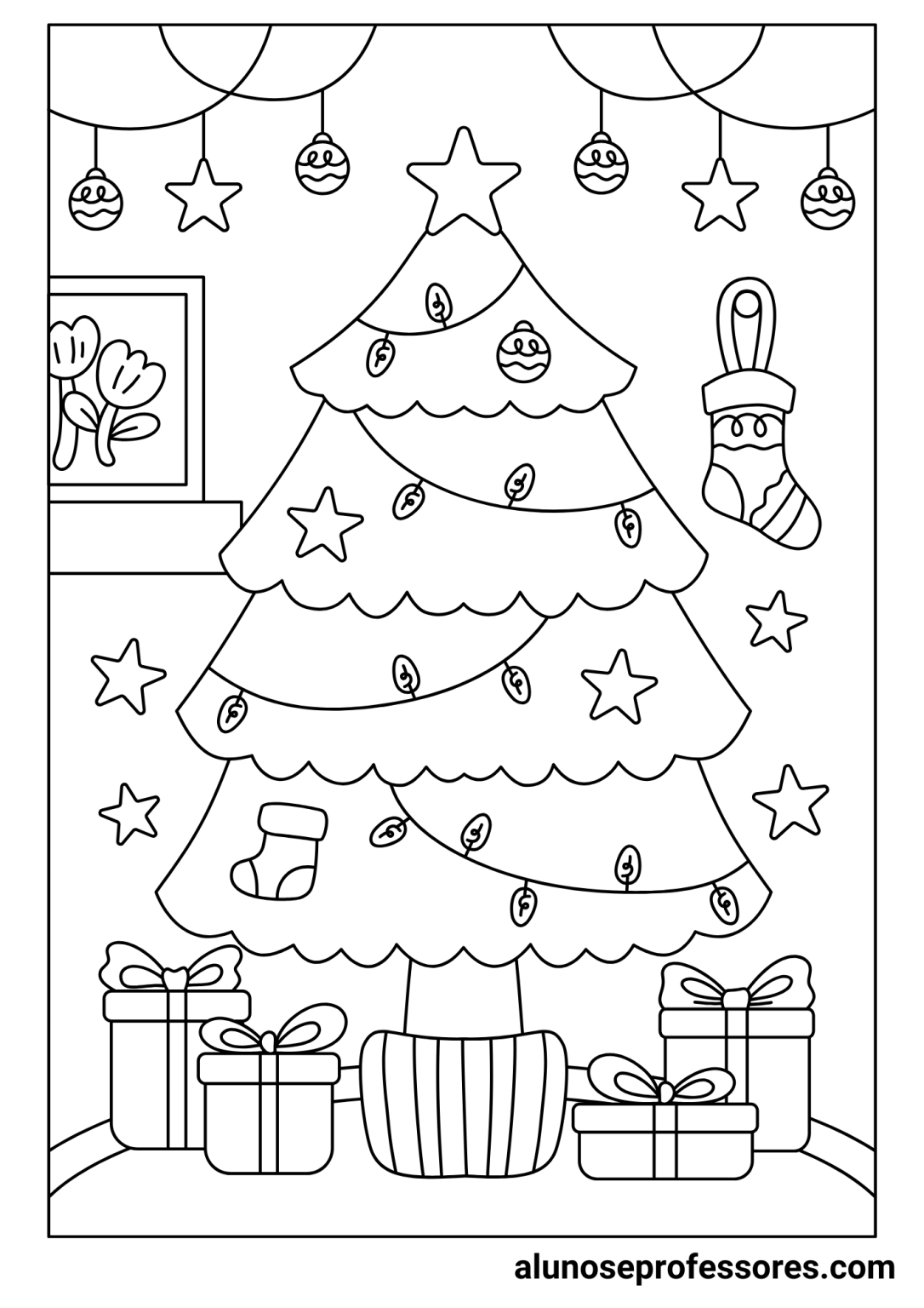 Desenhos de Natal para imprimir e colorir | Alunos e Professores