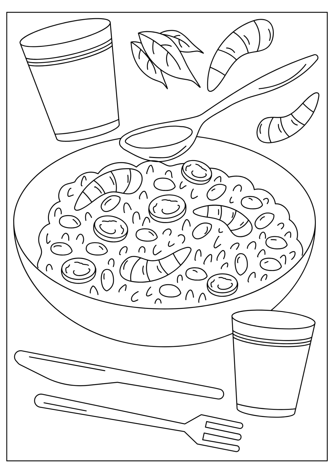 Desenhos de Comida para imprimir e colorir | Alunos e Professores