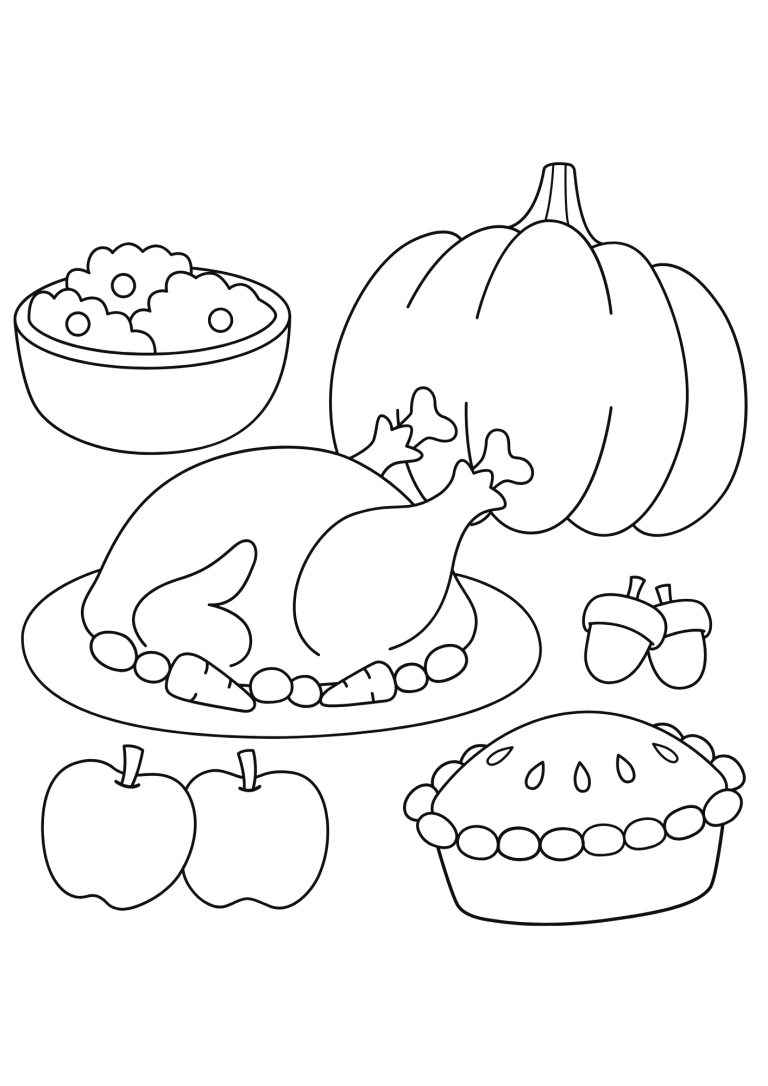 Desenhos de Comida para imprimir e colorir | Alunos e Professores