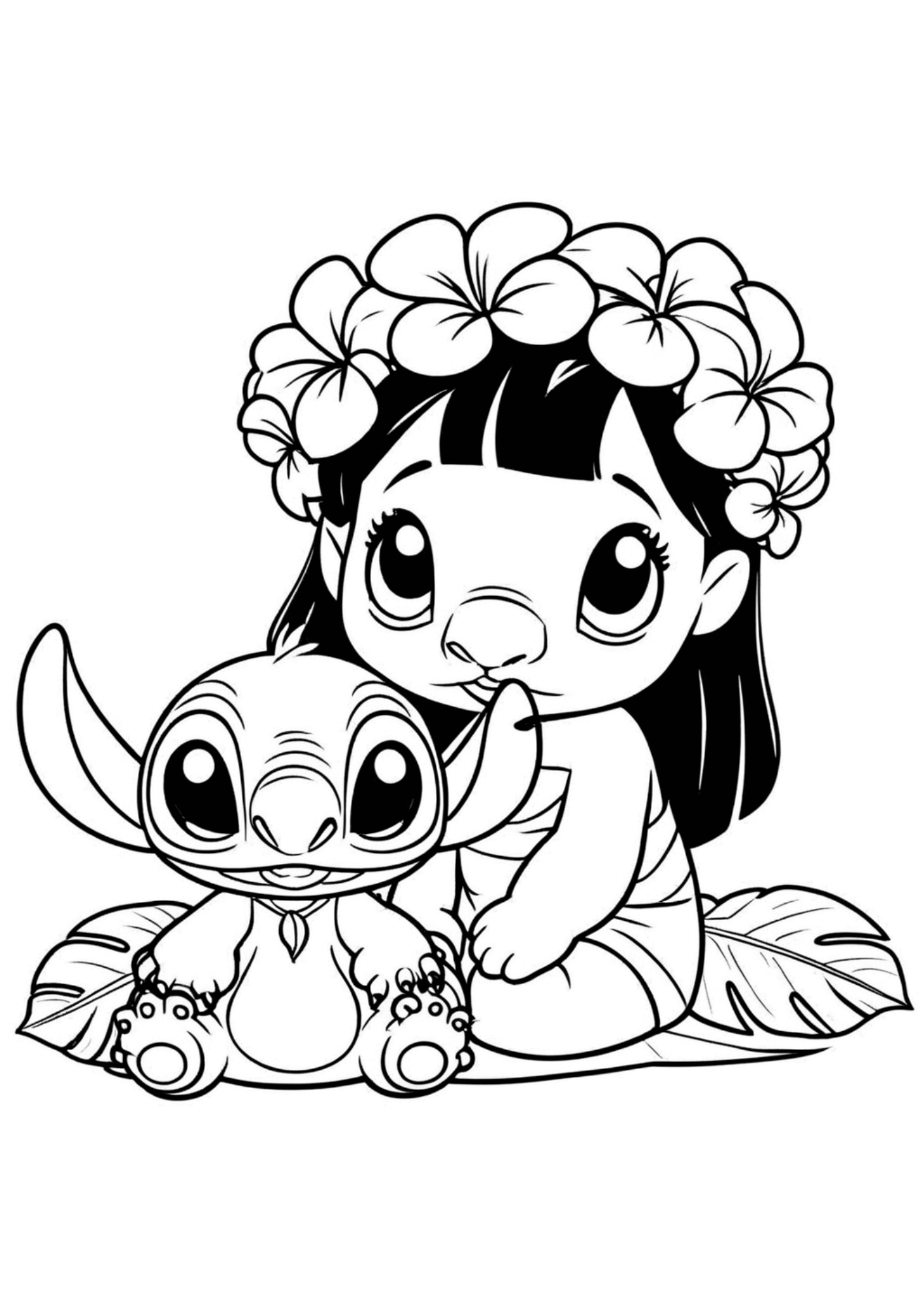 Desenhos de Lilo e Stitch para imprimir e colorir | Alunos e Professores