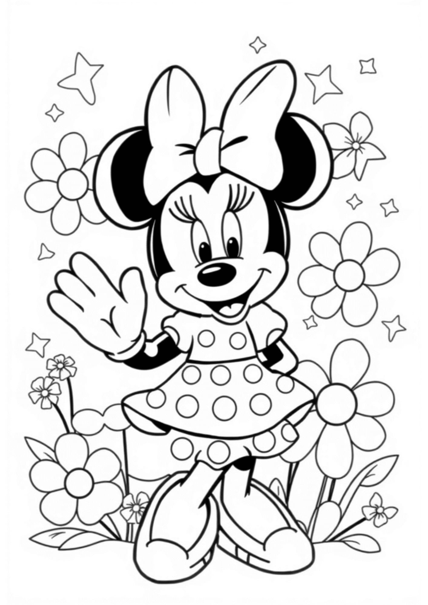 Desenhos da Minnie para imprimir e colorir | Alunos e Professores