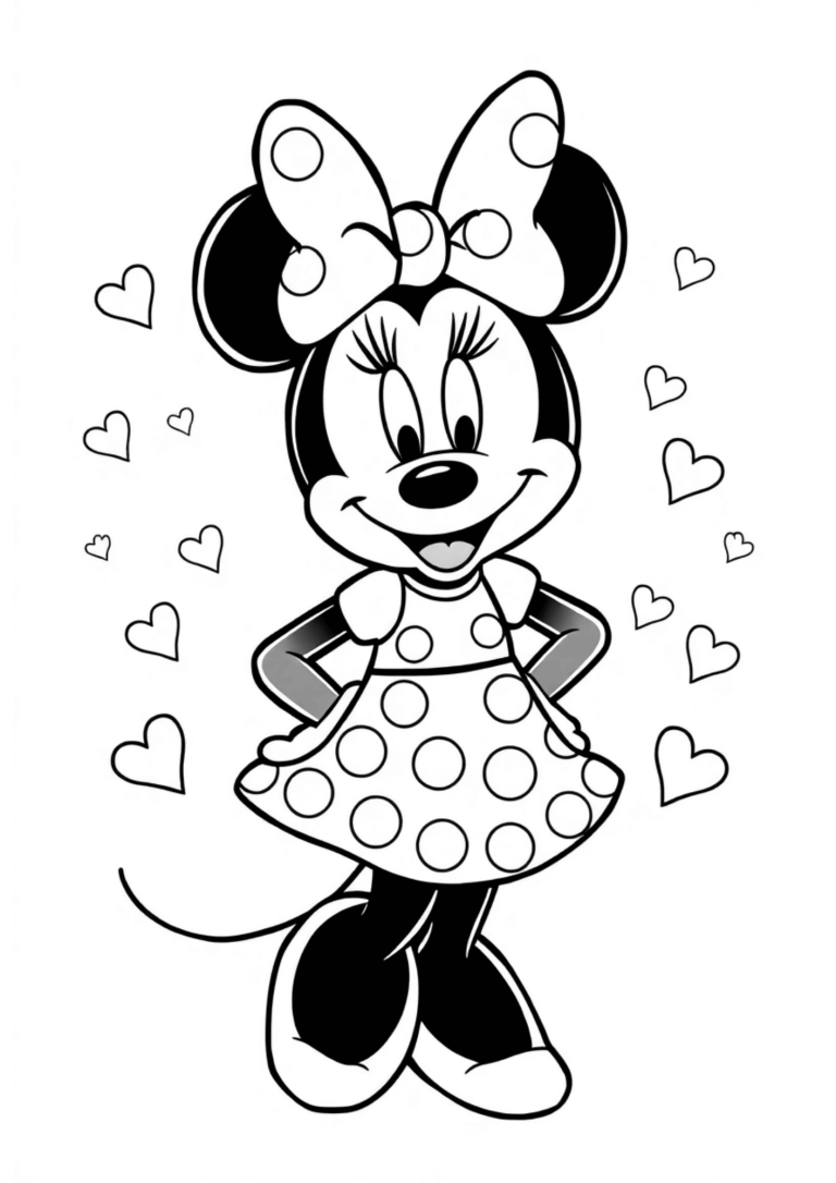 Desenhos da Minnie para imprimir e colorir | Alunos e Professores